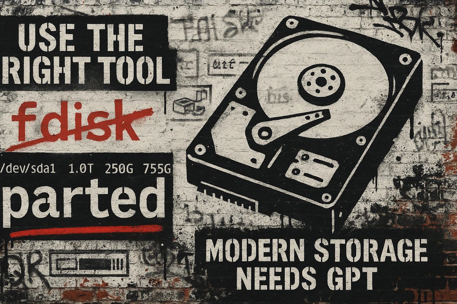 Master the Basics - How to Use parted to Create Partitions Format Them and Add a Mount Point